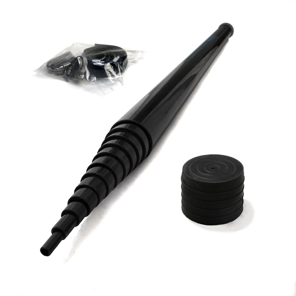 12m HD Fibergl.pole + clamp set